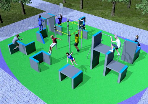 Fitness obstacle course - BERLIN - Industrias Agapito - high jump ...