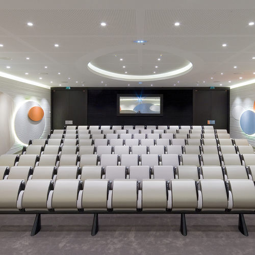 Contemporary auditorium seating - TULIP - Lamm srl - leather ...