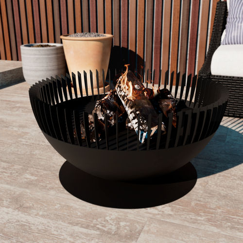 Round fire pit - ATZAVARA - TRAFORART - black