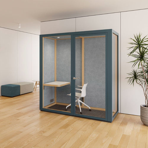 1 person privacy office space - EVA BOOTH - Dynamobel - fabric / glass ...