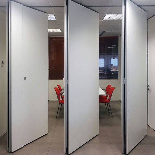 Removable partition - LINE - Dynamobel - mobile / glass / MDF