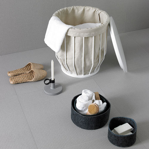 Leather laundry basket - BW111 - Inbani
