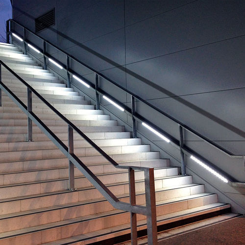 Steel handrail - CONSTRUCTION - Coutier Industrie - with integrated LED ...