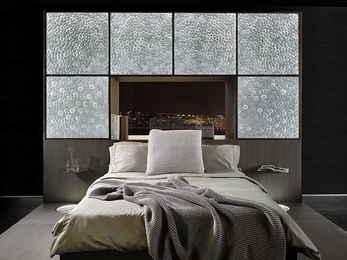 Patterned glass panel - HYDROGENE - LASVIT - translucent / building / flat