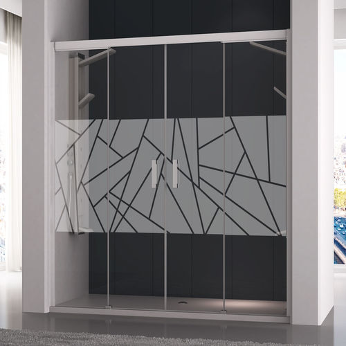 Sliding shower screen - 504 - HISPABAÑO - fixed / for alcoves ...