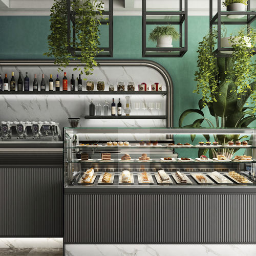 Bar counter - CARLTON - frigomeccanica - anodized aluminum / upright ...