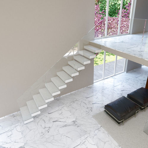 Straight staircase - Swing Infinity - CAST DESIGN - wooden step / metal ...