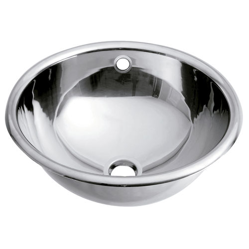 Integrated hand basin - SNR036C - Mediclinics, s.a. - round / stainless ...