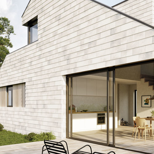 Shingle cladding - RK-EK1009 - Tempio - ceramic / vertical / bush hammered