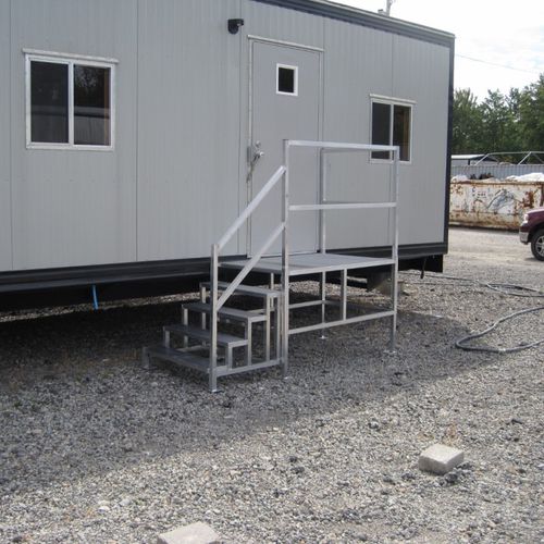 Straight staircase - OSHA - Upside Innovations - metal step / metal ...