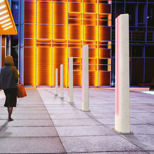 Contemporary light column - OBELIX - BELLITALIA - engineered stone ...