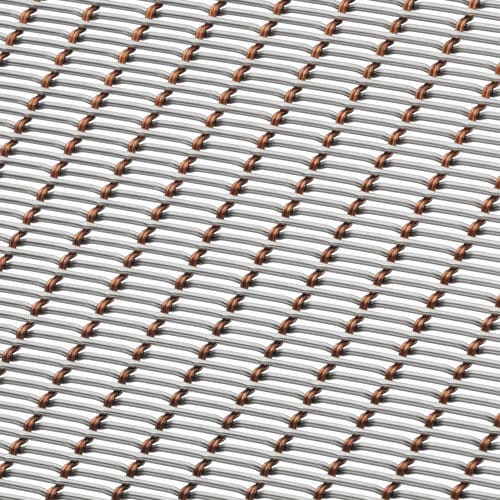 Decorative wire mesh - M12Z-28 - BANKER WIRE - brass / steel / bronze