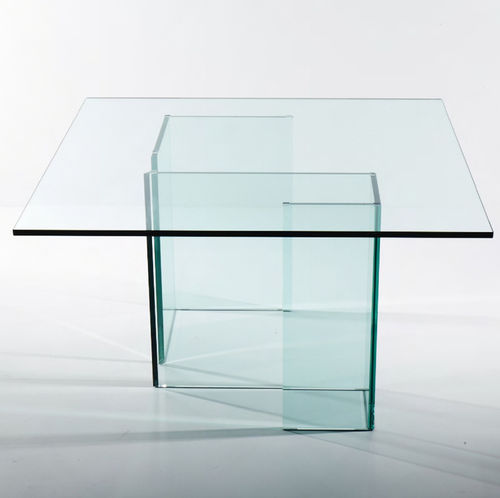 Contemporary dining table - ESSE - VB Glass - glass / square / home