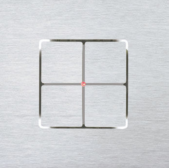 Light switch - LARA - CJC Systems - push-button / recessed / metal