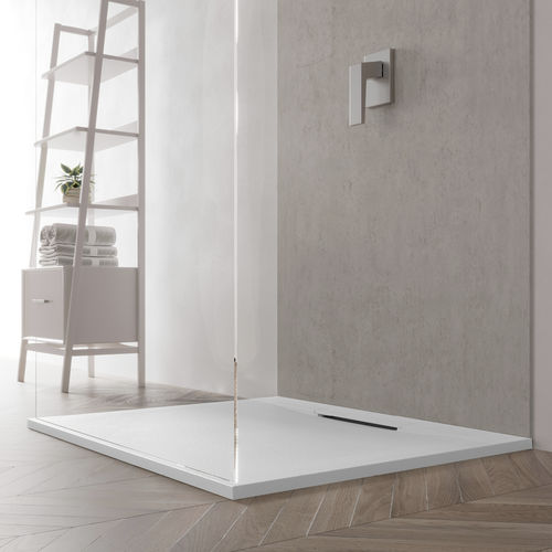 Rectangular shower base - CUPRO L - Relax - above floor / raised / resin