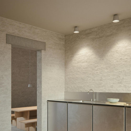 Contemporary ceiling light - w222 Focal - Wastberg - round / aluminum ...