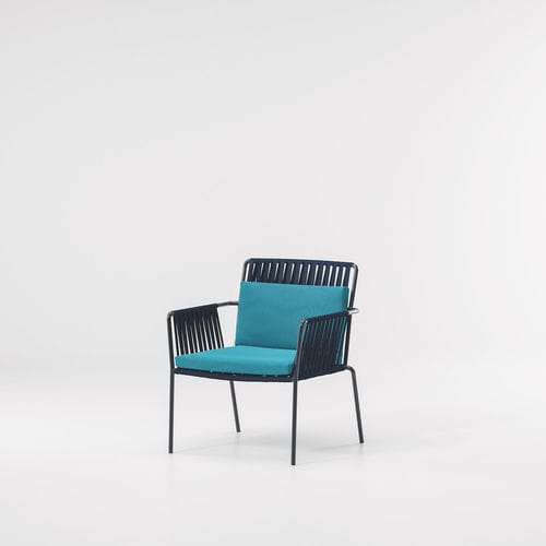 Contemporary club chair - NET - KETTAL - rope / aluminum / stackable