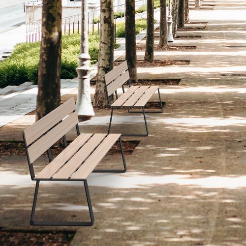 Contemporary public bench - BALLADE EXTREME - ROSSIGNOL - powder-coated ...