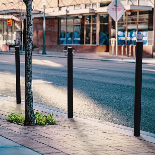 Security post - ALTO - ROSSIGNOL - powder-coated steel / high / for ...