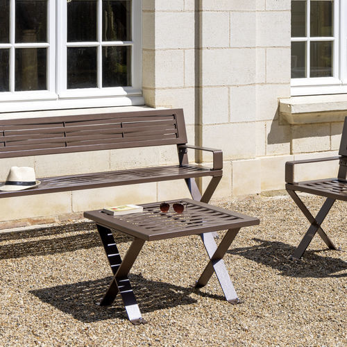 Contemporary coffee table - TRECCIA - Concept Urbain - painted steel ...