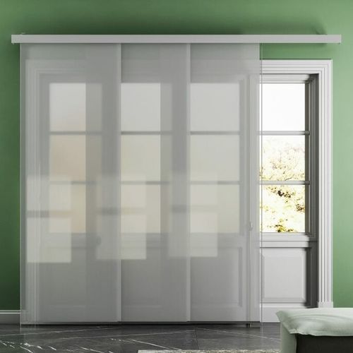 Aluminum sliding panel - BAR - TAO DESIGN - fabric