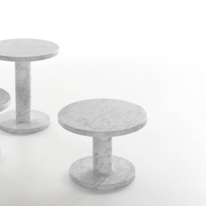 Contemporary coffee table - MARBELOUS - Marsotto - marble / round / home