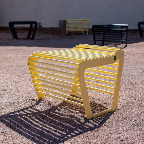 Contemporary public bench - Solo - TF URBAN - steel / without backrest ...