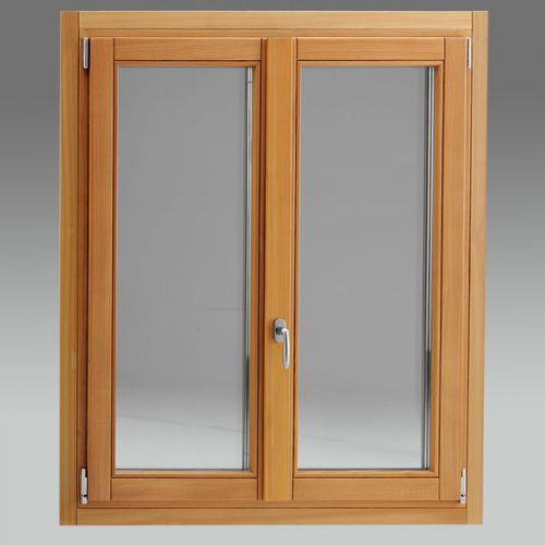 Wooden window - OPTIMUS 92 - isamserramenti - casement / triple-glazed