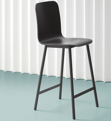 Contemporary bar chair - PEPPER - MOBLIBERICA - indoor / wooden / metal ...