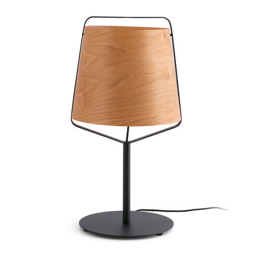 Table lamp - STOOD - Faro Barcelona - steel / wooden / cherrywood