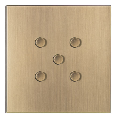 Light switch - PNV005-VO - LUXONOV - push-button / recessed / quintuple