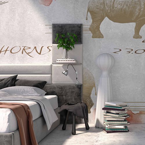 Contemporary wallpaper - GV1.02 - YO2 DESIGNS - metal / nature pattern ... Contemporary wallpaper - GV1.02 - YO2 DESIGNS - metal / nature pattern ...