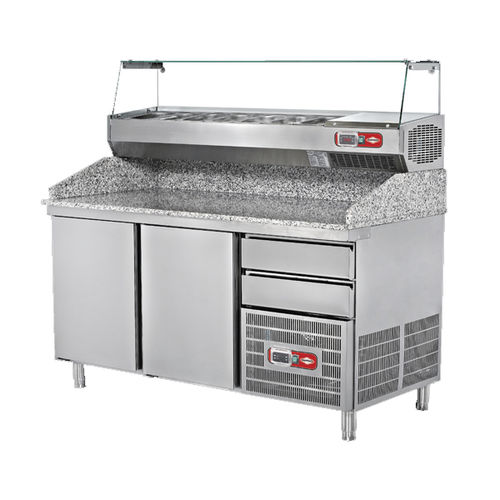 Pizza prep table - EMP.160.80.02 - Empero - stainless steel ...