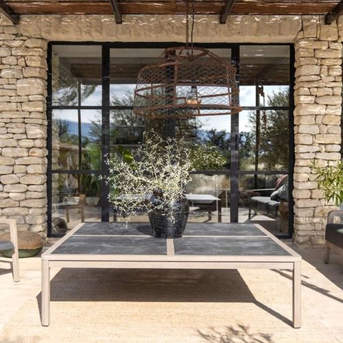 Contemporary coffee table - COPENHAGUE - LES JARDINS - HPL / slate ...