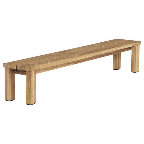 Contemporary bench - Titan - Barlow Tyrie - teak / without backrest ...