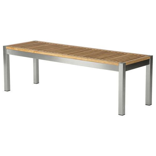 Contemporary bench - Equinox - Barlow Tyrie - teak / stainless steel ...