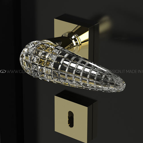 Door handle - Luxor Home - GLASS DESIGN Srl - brass / crystal ...