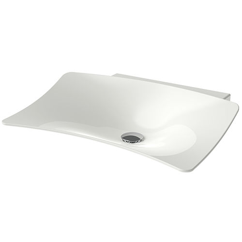 Countertop wash basin - SHINE - GOMAN - wall-mounted / resin / single