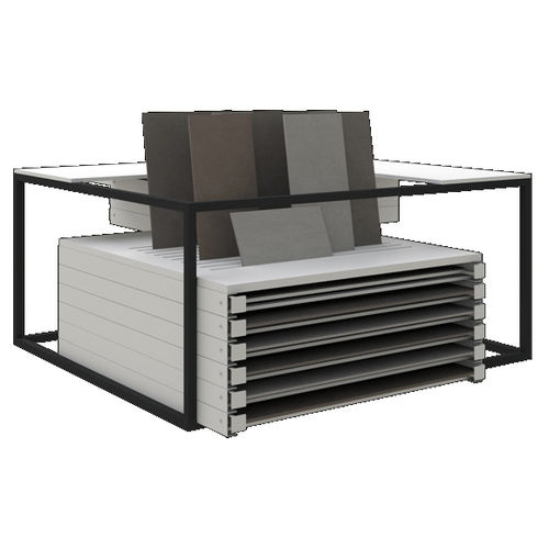 Wooden tile display rack - C9 ISOLA - MAROCCHI - melamine / one-sided ...