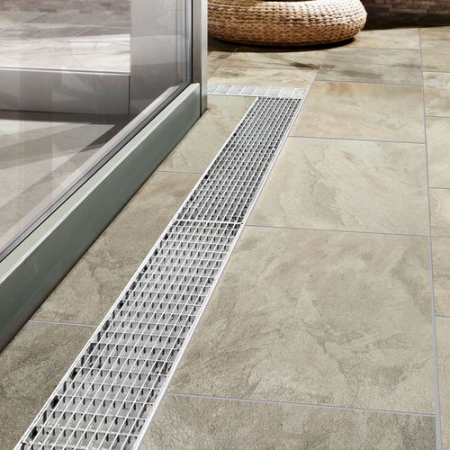 Drainage channel with grating - PROCOLINE - PROLINE - aluminum grate ...