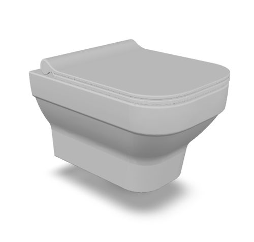 Wall-hung toilet - BOLD - SERAMIKSAN - ceramic / home / rectangular