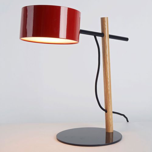 Table lamp - EXCEL - Roll & Hill - steel / oak / contemporary