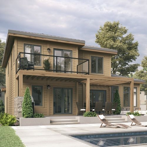 Stacked wood house - Odessa - TIMBER BLOCK - contemporary / timber ...