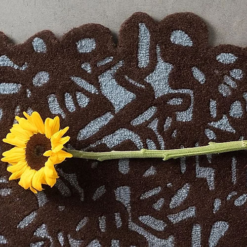 Contemporary rug - BRAZIL - Warli - patterned / wool / cotton