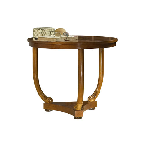 Traditional side table - BAEZA - ACANTO - wood veneer / wooden base / round