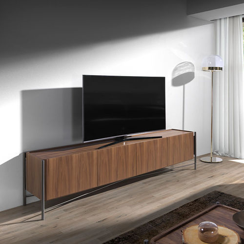 Contemporary TV cabinet - 3240 - Angel Cerdá - 4-door / walnut ...