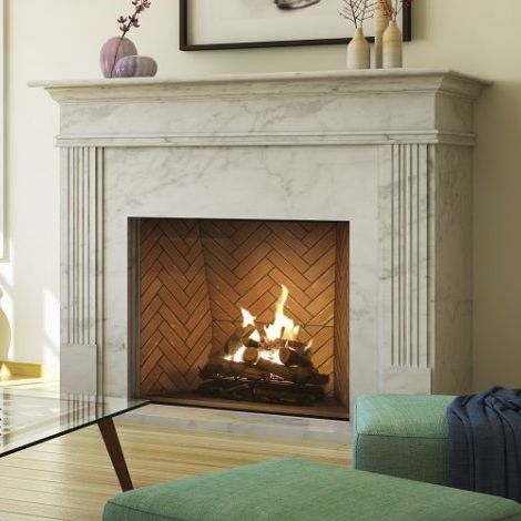 Gas fireplace - MINIMAL 130 - Ortal USA - built-in / Single-sided ...