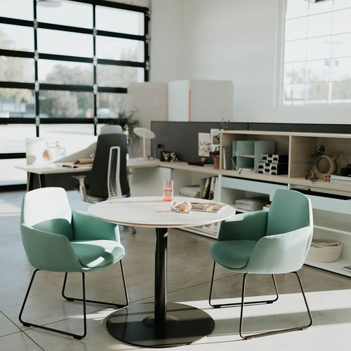 Contemporary work table - JIVE - Haworth - high-pressure laminate ...