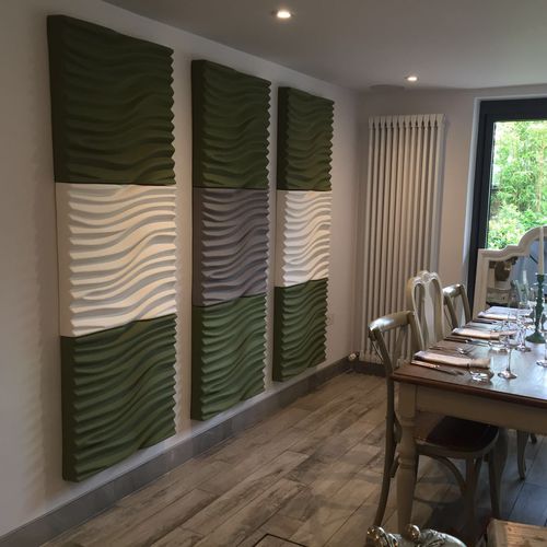 Wall-mounted acoustic panel - WAVE - Soundtect - for ceiling ...