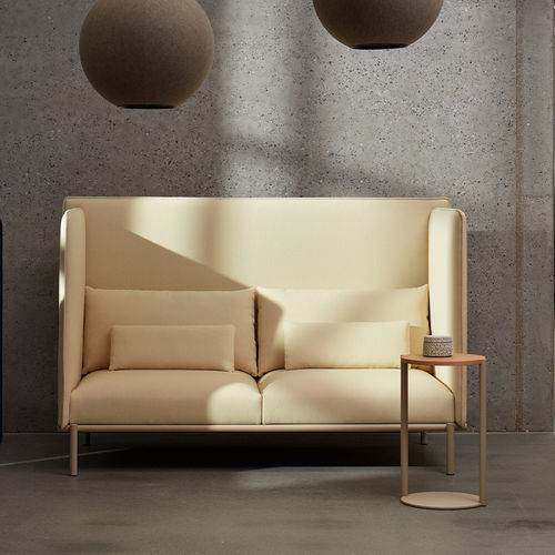 Acoustic sofa - AKUNOK - ABSTRACTA - contemporary / fabric / gray